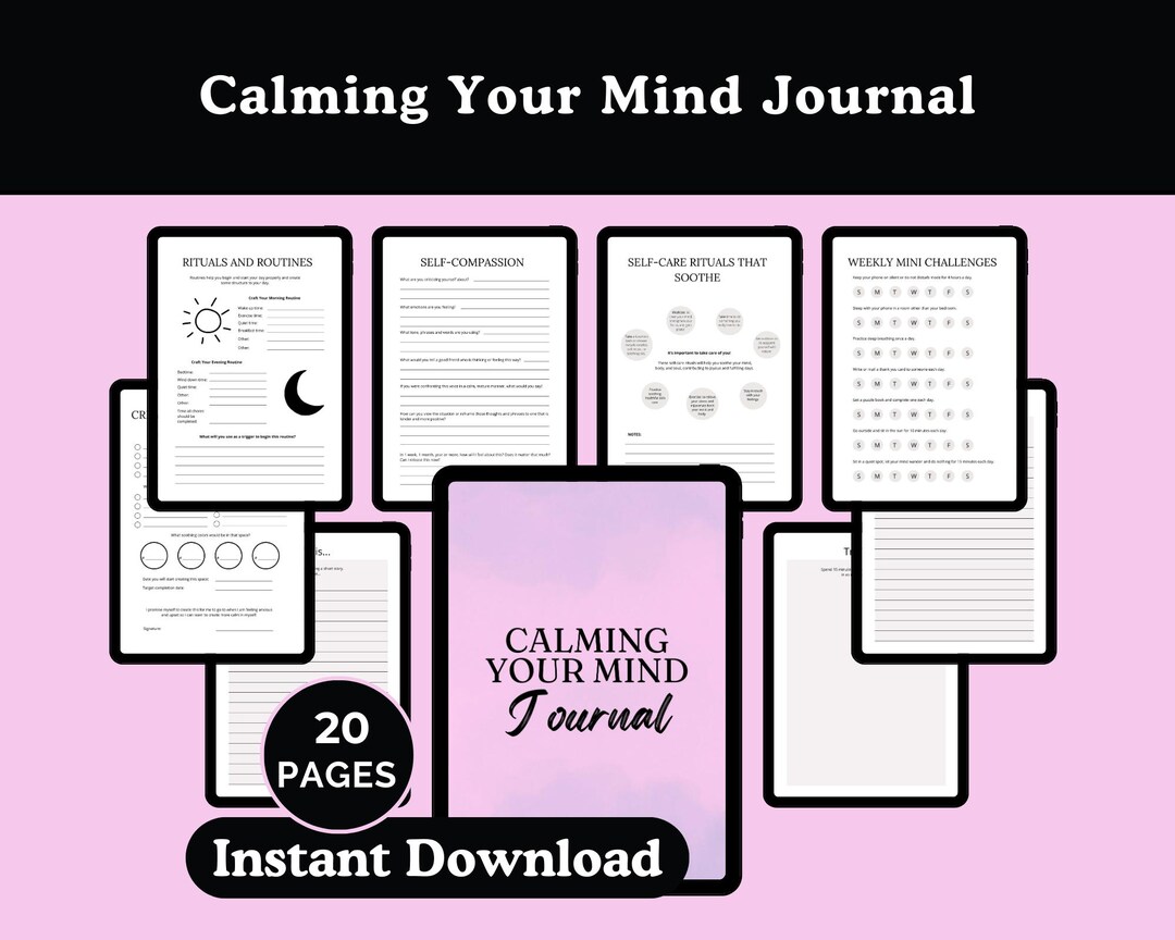Mindfulness Journal: Calming Your Mind, Self-care (digital Download) - Etsy