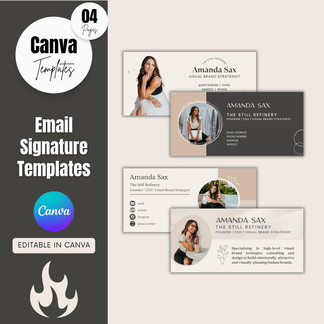 Editable Email Signature Template: Canva Branding (digital Download) - Etsy