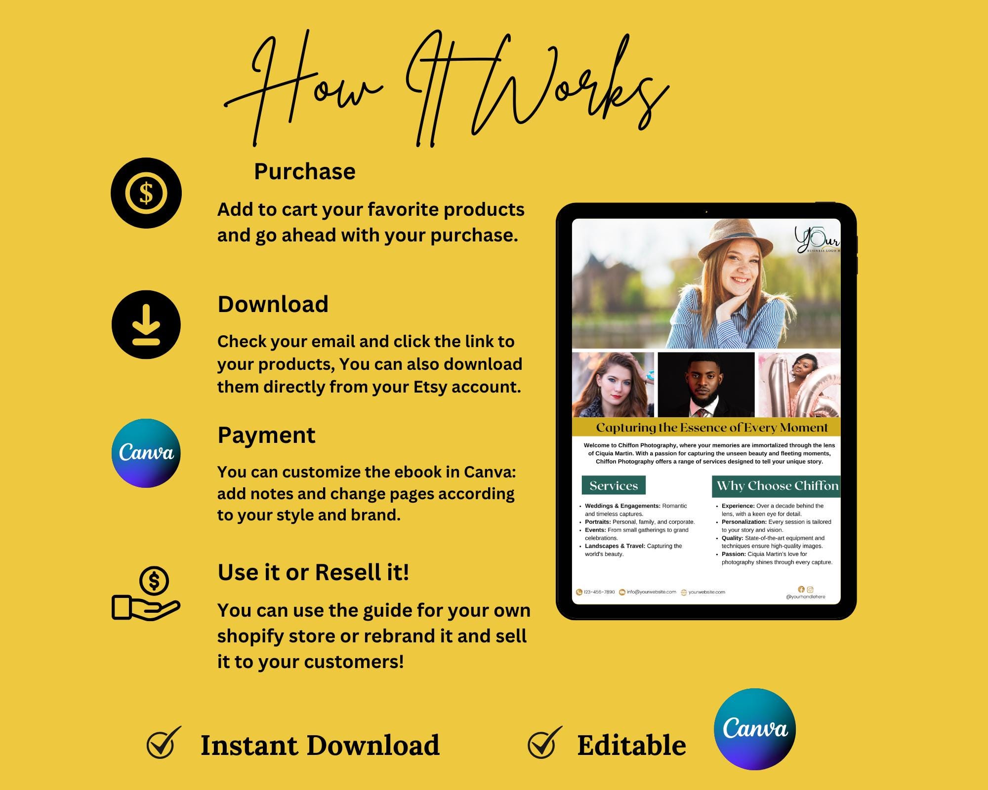 Photography One-pager Template, Canva Photographer Media Kit ...
