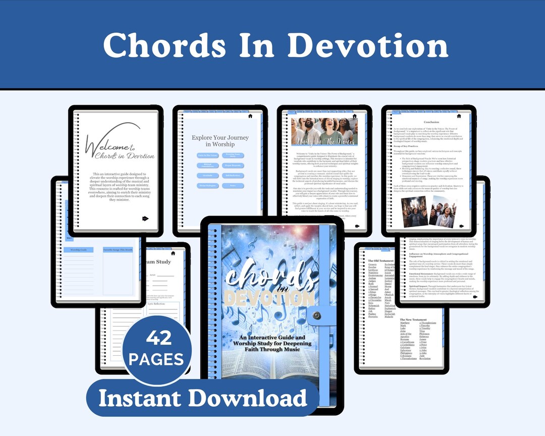 Digital Bible Study Journal, Worship Study Guide, Praise and Worship ...