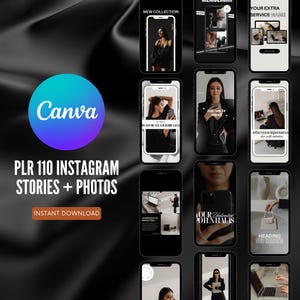 110 Instagram Stories Templates: Canva Editable Social Media (digital ...