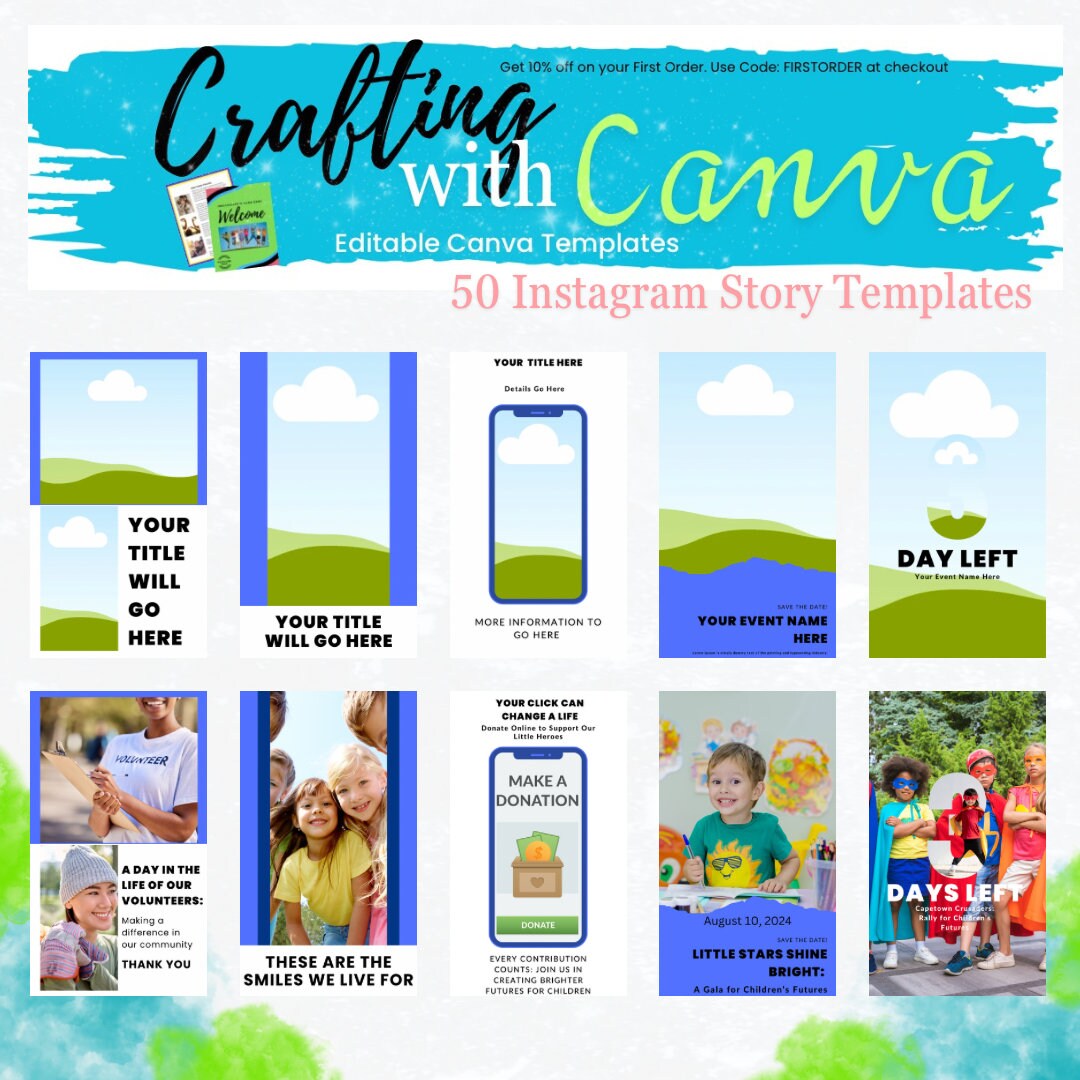 50 Editable Instagram Story Templates for Canva Ideal for - Etsy