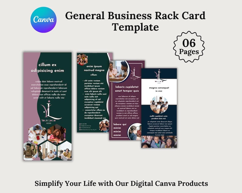 Editable Business Rack Card Template: Canva Design (instant Download ...