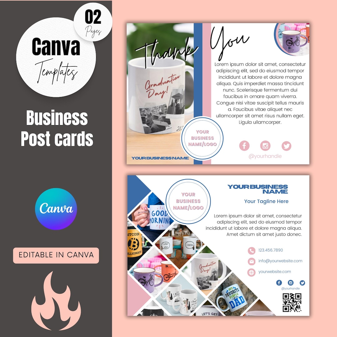 Craft Business Postcard Template: Editable Canva Design (digital ...
