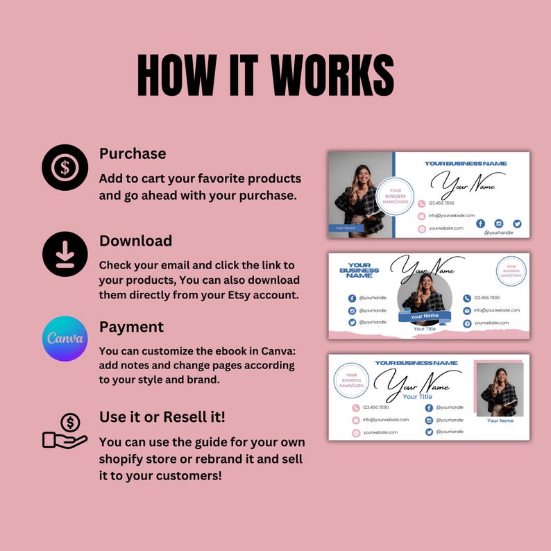 Crafting Business Email Signatures, Email Template Canva, Elegant Email ...