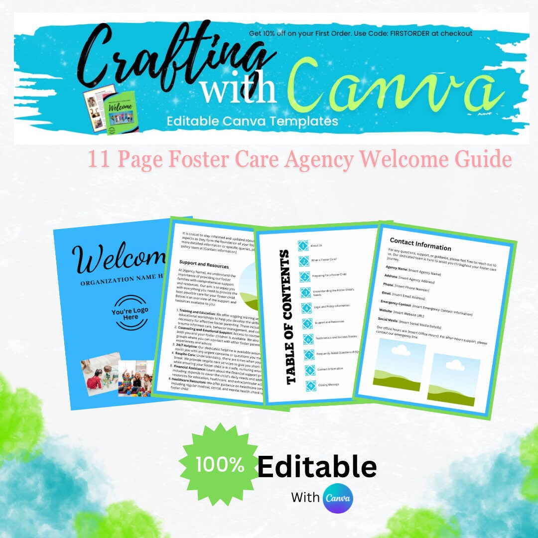 Customizable Foster Care Welcome Guide Editable Canva Template for ...