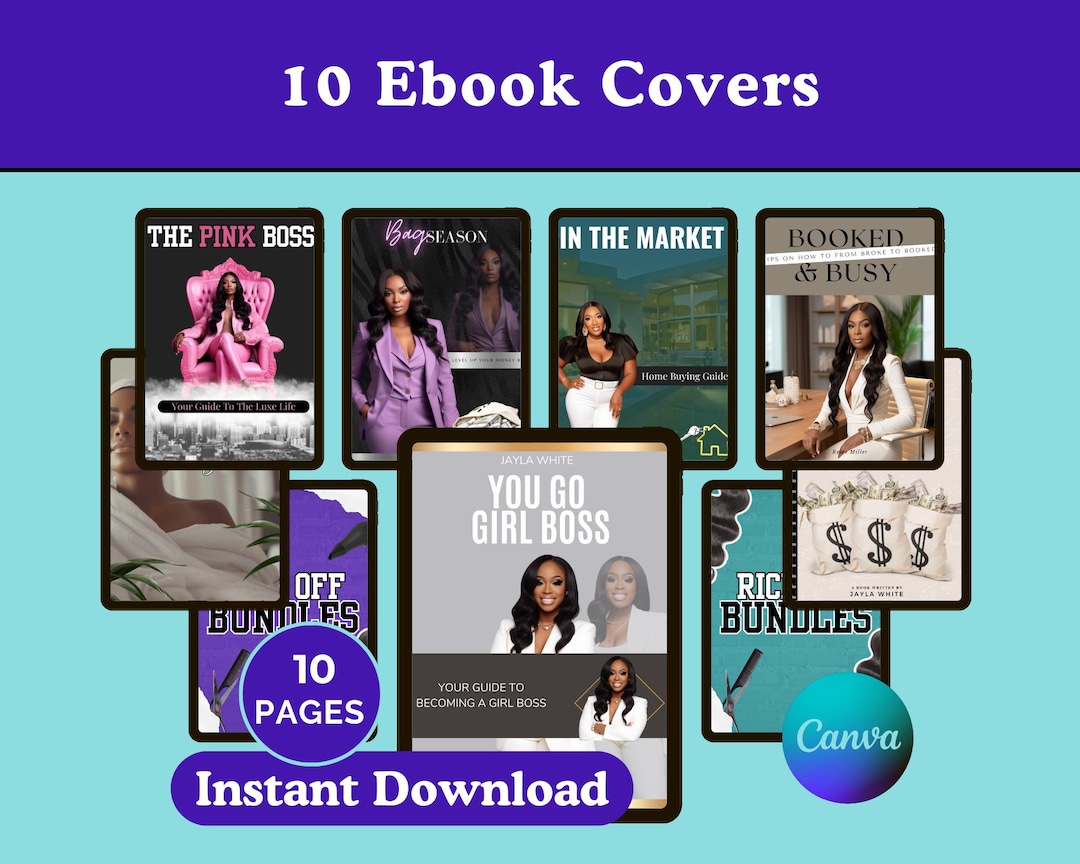 Canva Ebook Cover Template: 10 Business & Marketing Designs (digital ...