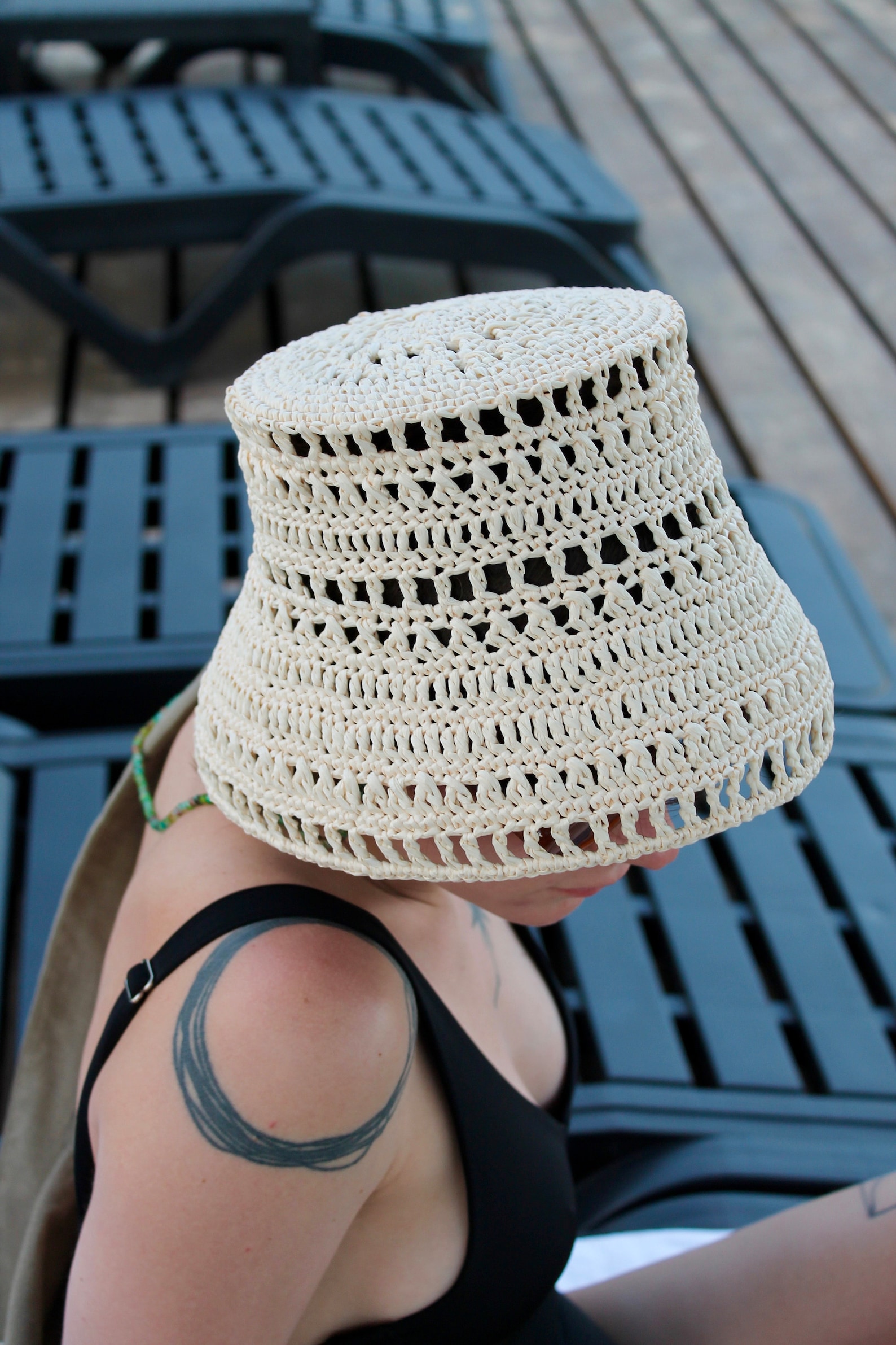 Summer Raffia Bucket Hat, Stylish Sun Straw Hat, Custom Vacation Hat ...