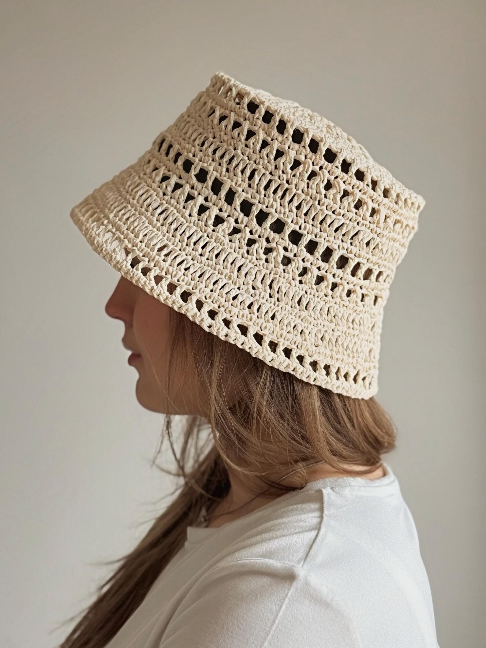 Summer Raffia Bucket Hat, Stylish Sun Straw Hat, Custom Vacation Hat ...