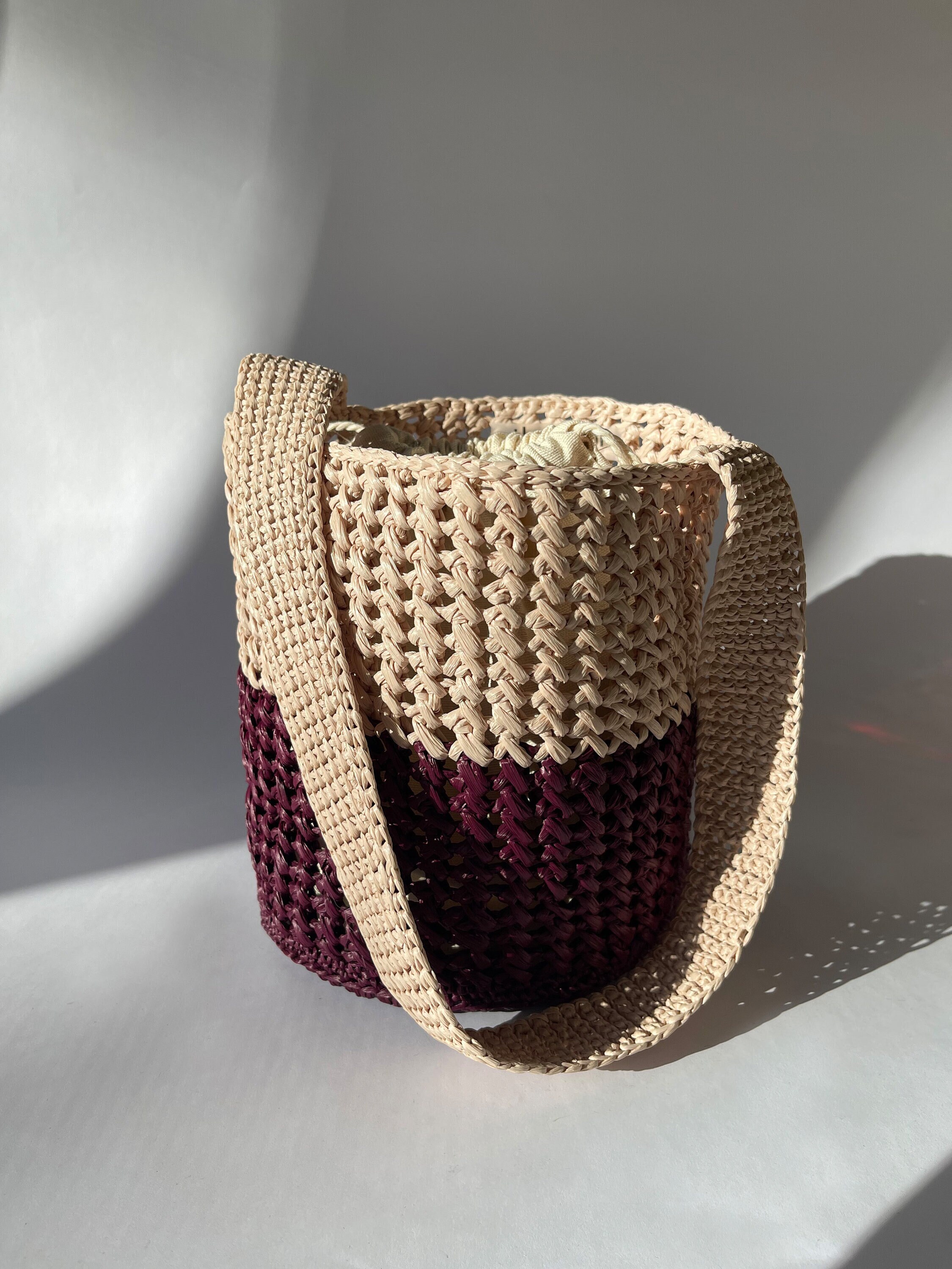 Raffia Basket Bag, Raffia Bag, Handmade Bag, Crochet Bag, Basket Bag ...