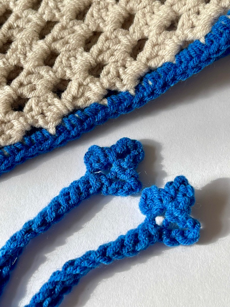 Cottage Core Crochet Bandana, Boho Head Covering, Vintage Style Bandana ...