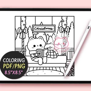 Cozy Bold and Easy Coloring Book, Printable Christmas Coloring Book ...