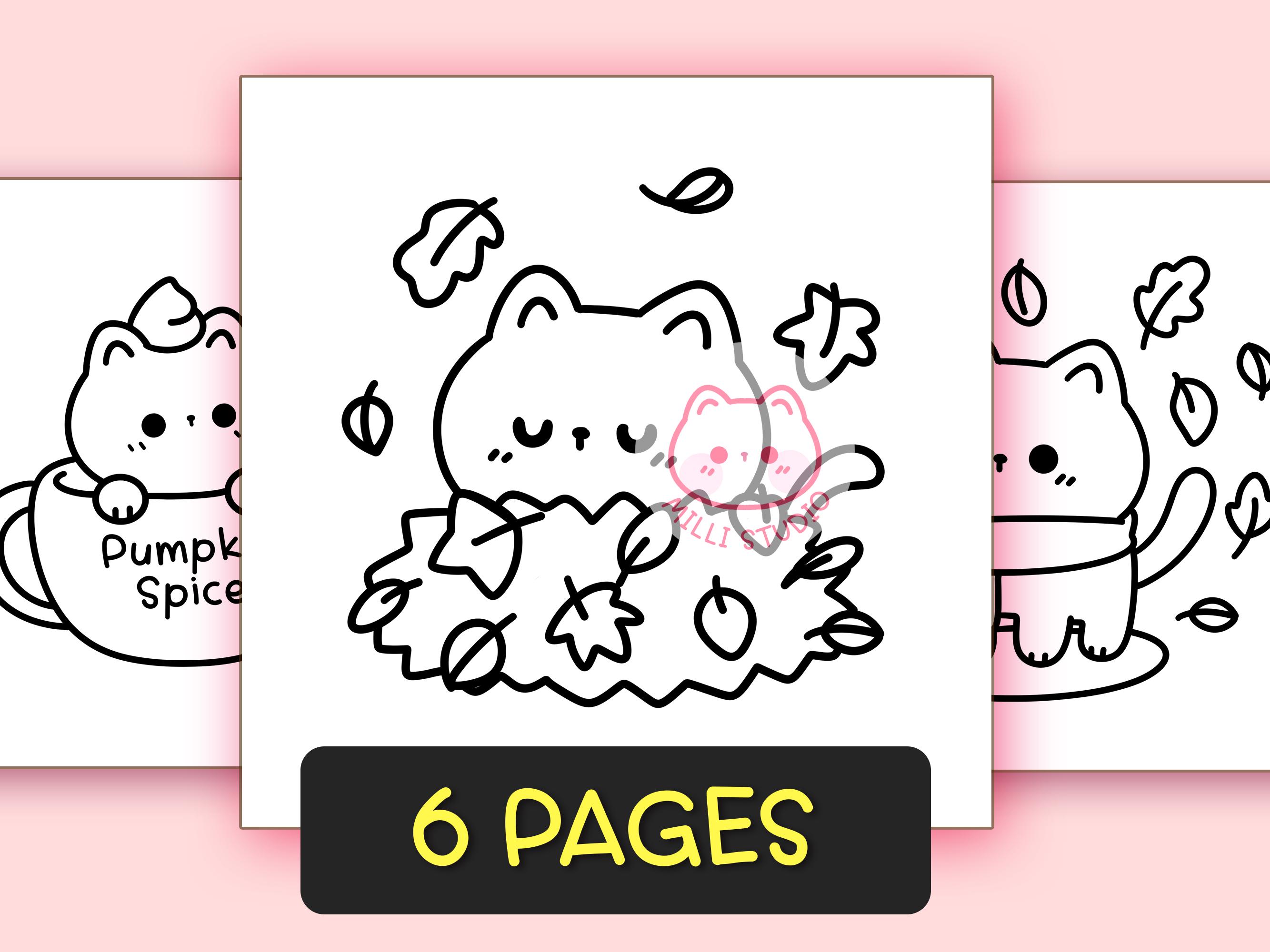 Autumn Bold and Easy Coloring Pages for Adults - 6 Pages Simple ...