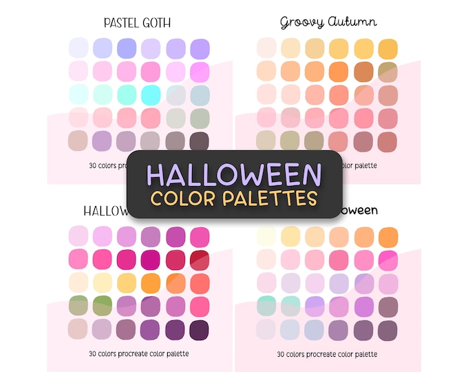 Halloween Procreate Color Palette Bundle Potions Colour Palettes Withes ...