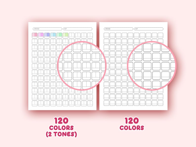 Color Swatch Chart Printable, Blank Color Swatches Sheets PDF, Alcohol ...