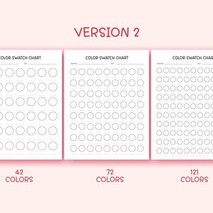 Kawaii Color Swatch Chart, Blank Color Chart Printable, Cute Coloring ...