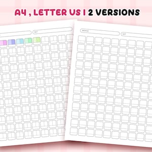 Color Swatch Chart Printable, Blank Color Swatches Sheets PDF, Alcohol ...