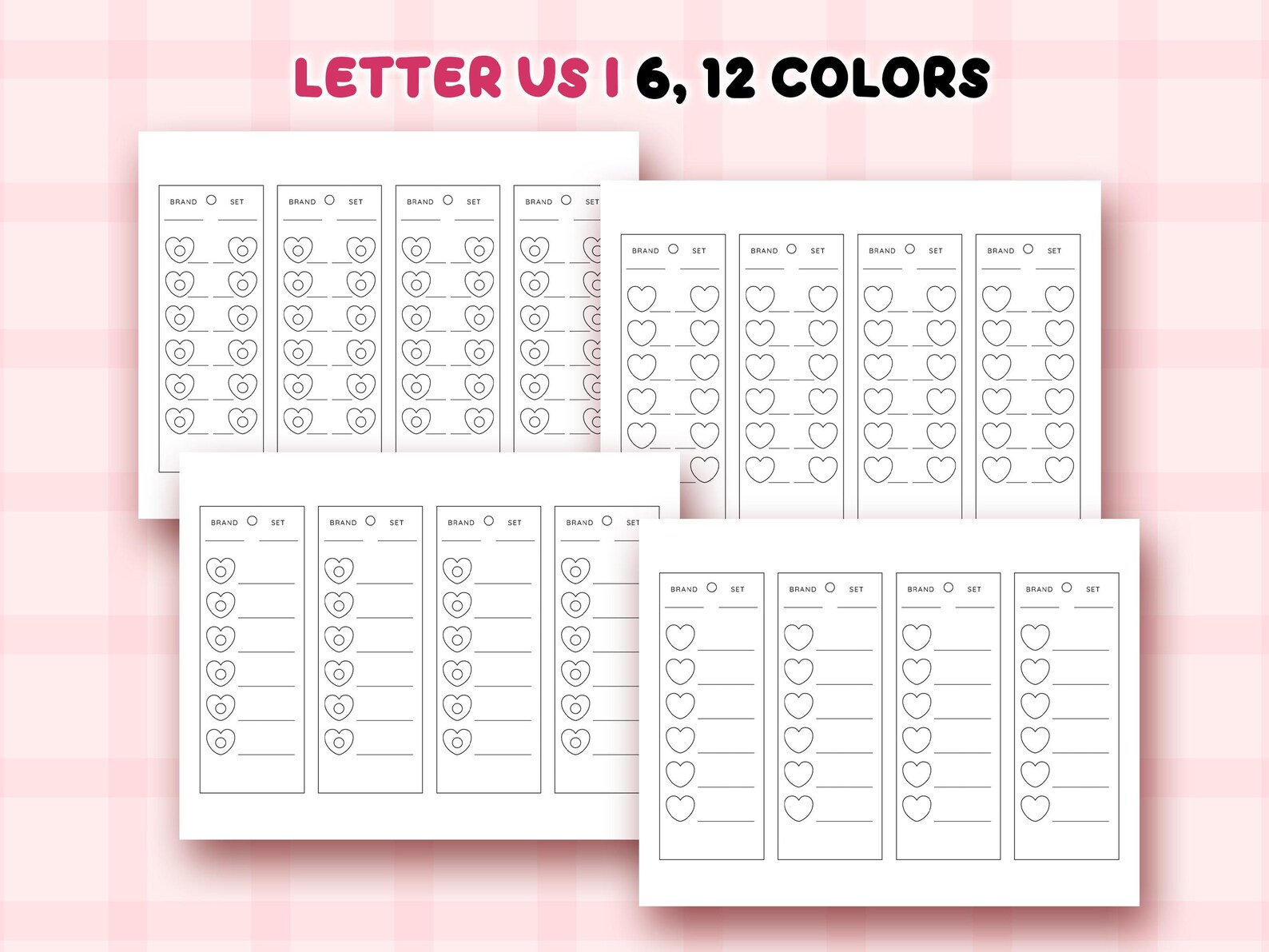 Color Swatch Card Printable, Blank Color Swatches Sheets PDF, Alcohol ...