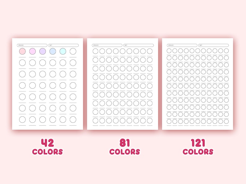 Circle Color Swatch Chart Printable, Blank Color Swatches Sheets PDF ...