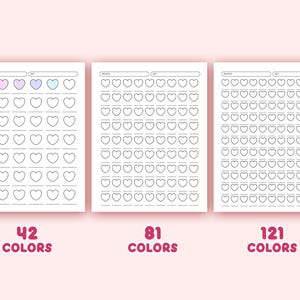 Heart Color Swatch Chart Printable, Blank Color Swatches Sheets PDF ...