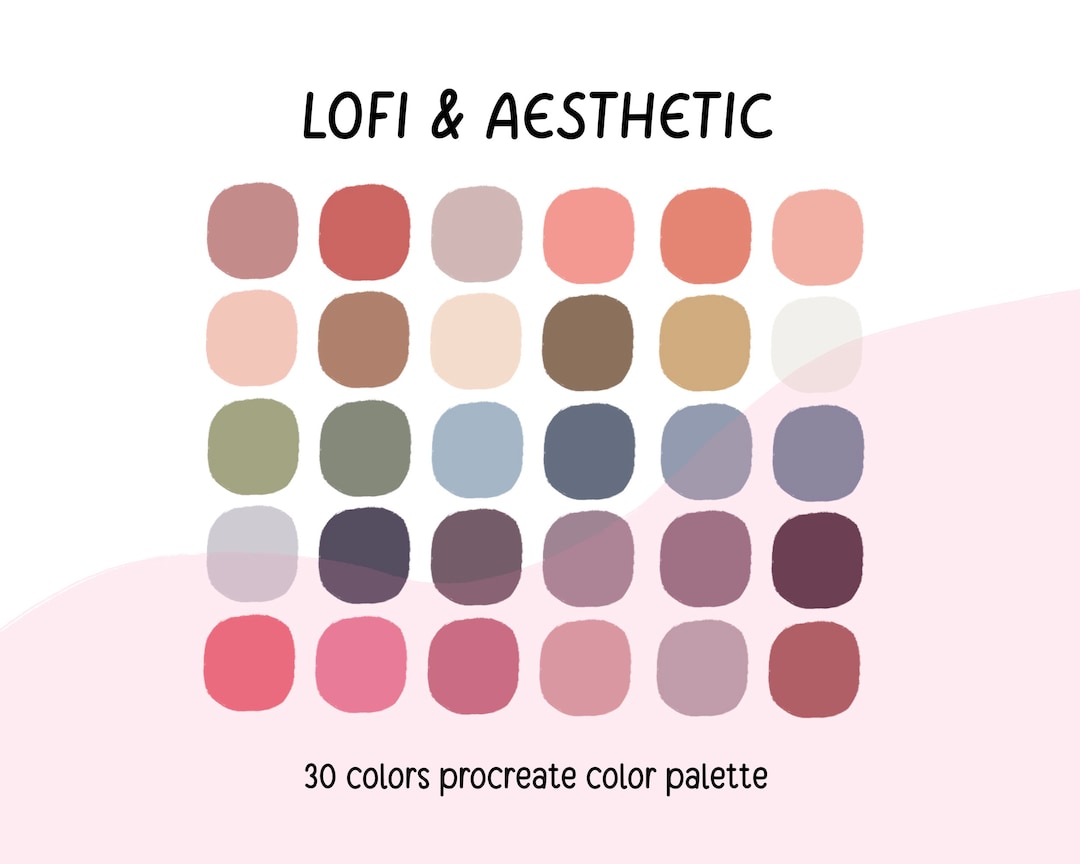 Lofi & Aesthetic Color Palette Procreate Palette Swatches, Procreate ...