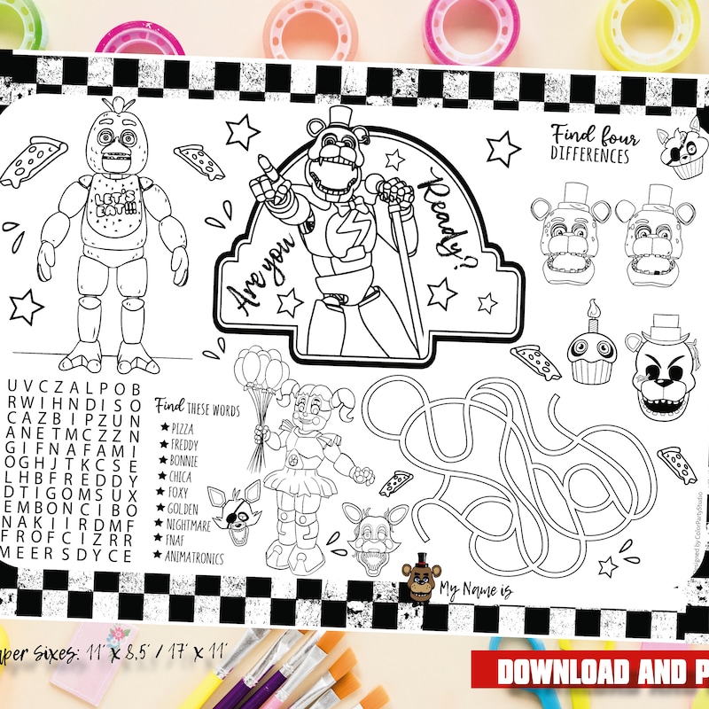 Five nights coloring - Etsy México