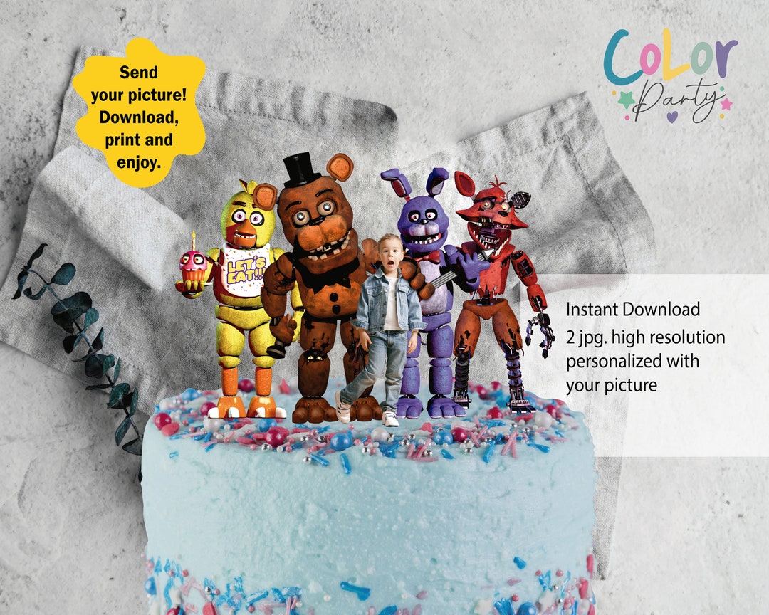 Five Nights at Freddy's Cake Topper Personalized Digital Printable Cake ...