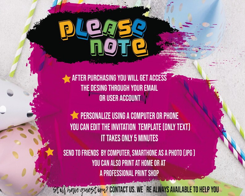 Printable Smiling Critters Instant Download Invitation Smiling Party ...