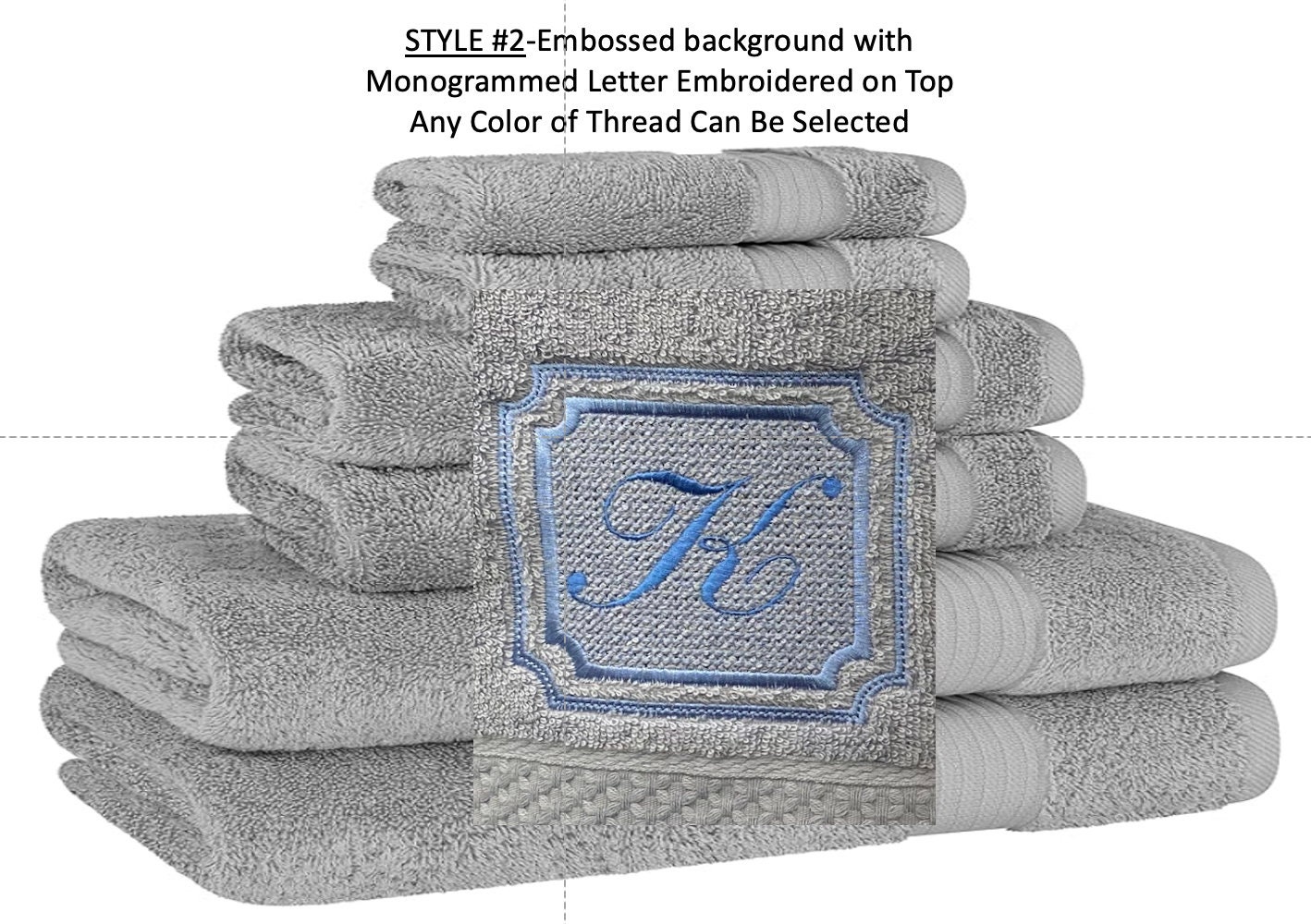 Towels Monogrammed, Embossed, Embroidered. Towel Sets for Wedding Gifts ...