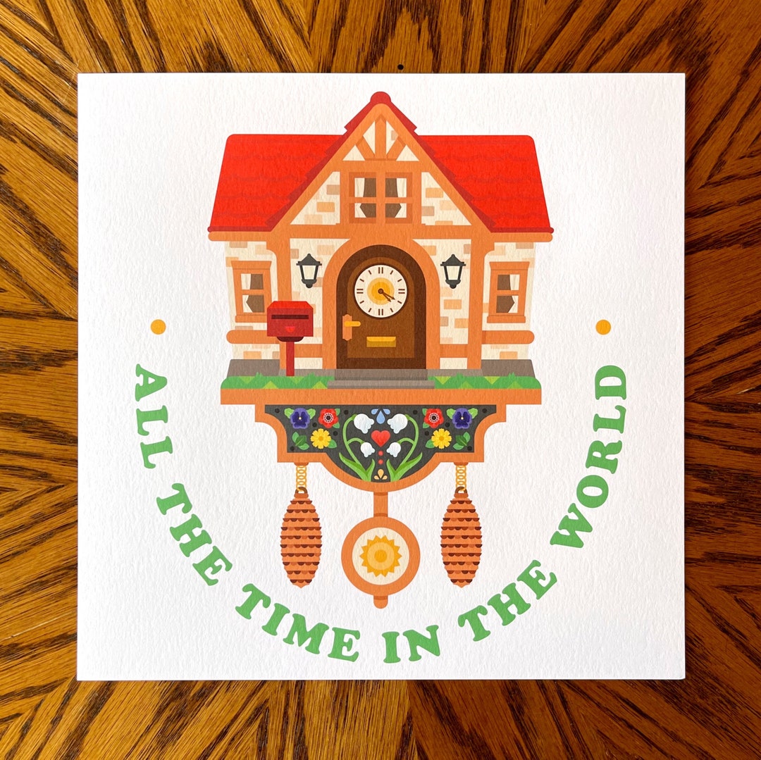 Animal Crossing Cuckoo Clock House Art Print 10x10 - Etsy