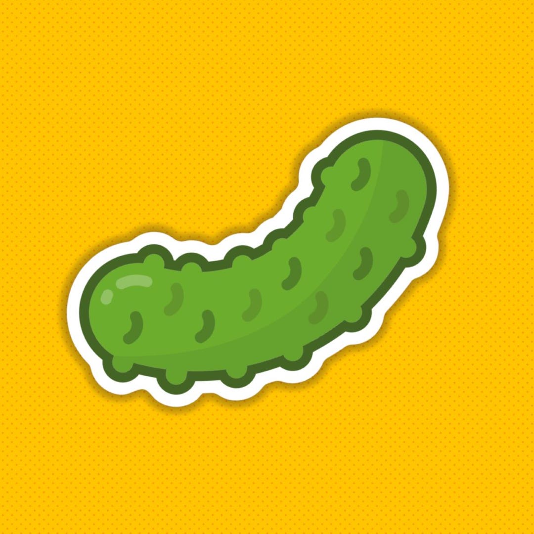 Pickle Vinyl Sticker - Etsy
