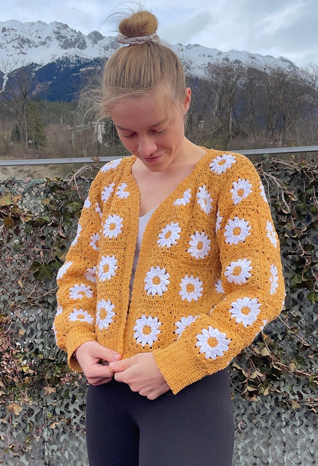 Daisy Cardigan PDF Pattern ('waiting for Spring Cardigan') - Etsy