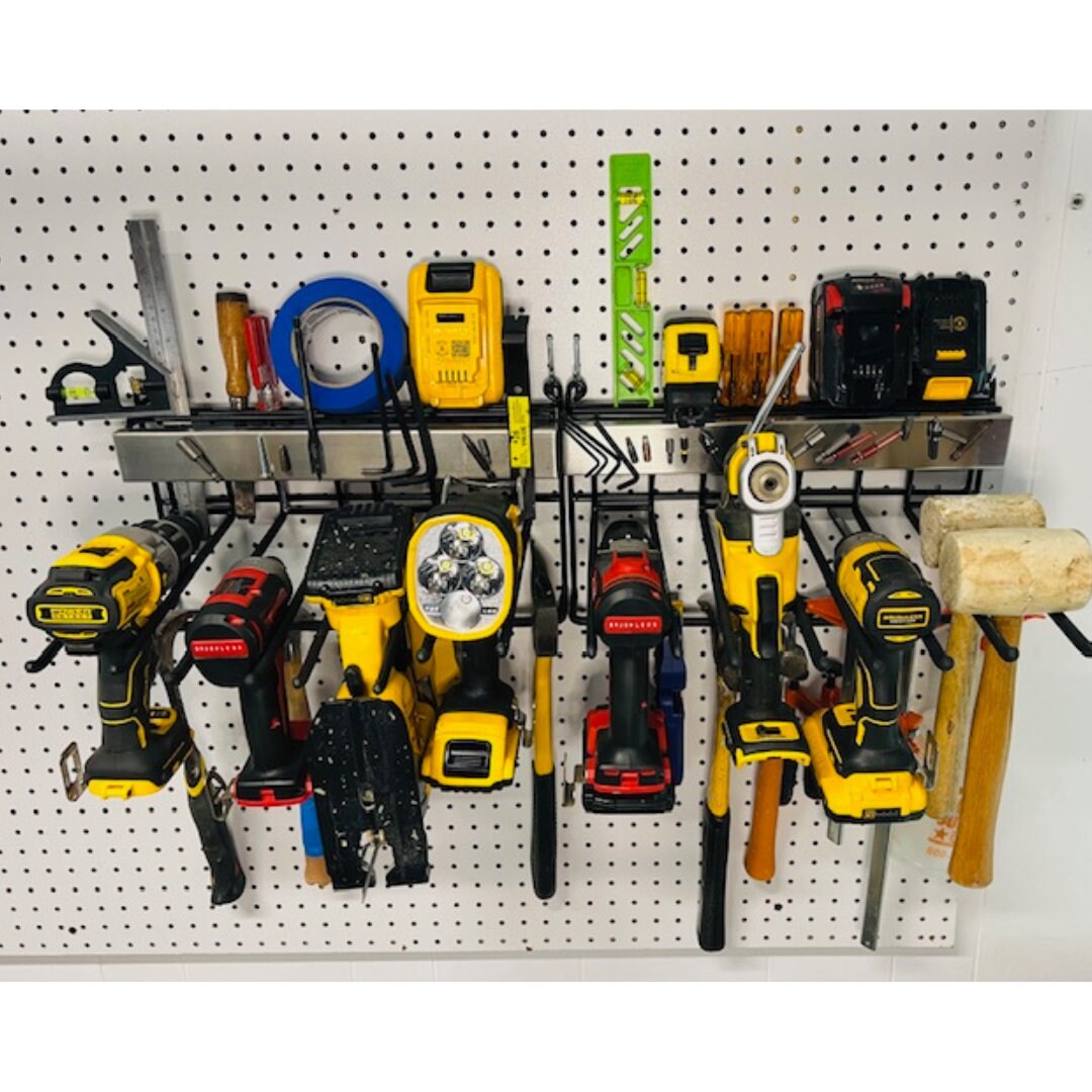 Tool Organizer Wall Mounted Drill Storage Power Tools Multi Tool Holder ...