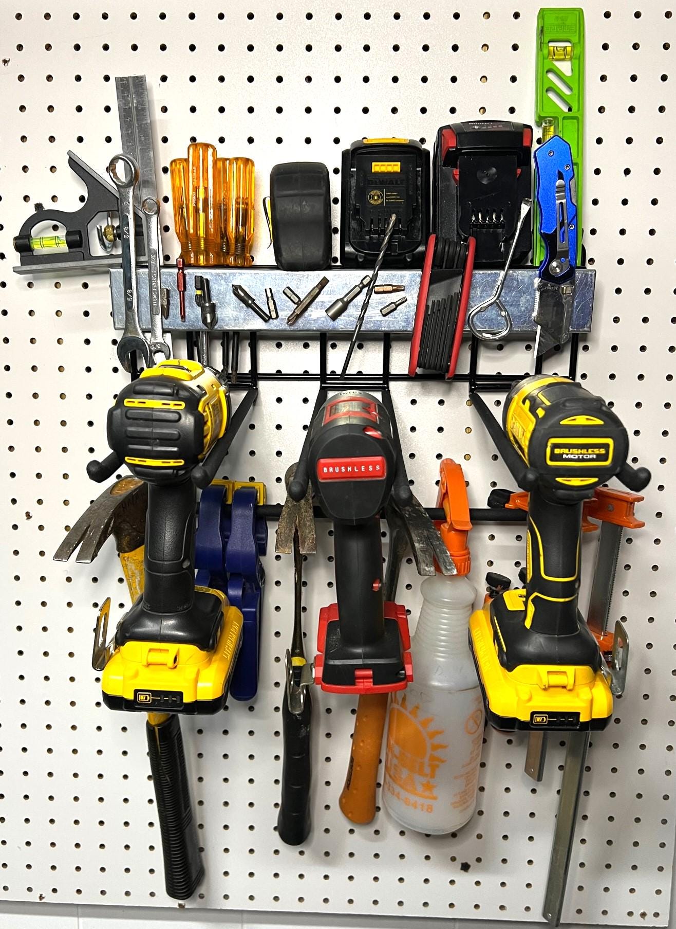 Tool Organizer Wall Mounted Drill Storage Power Tools Multi Tool Holder ...