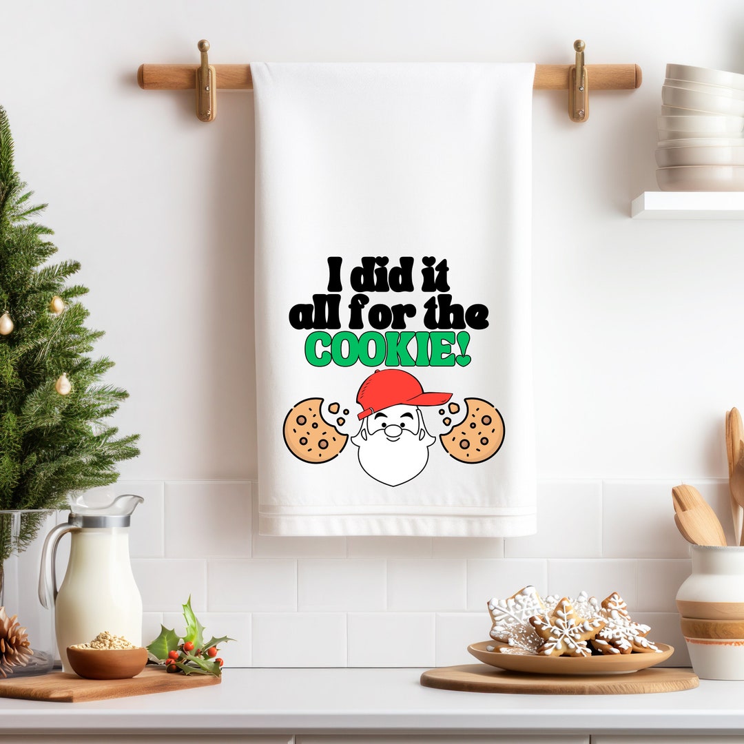 All for the Cookie 90s Throwback Tea Towel- Y2K Christmas Nostalgia ...