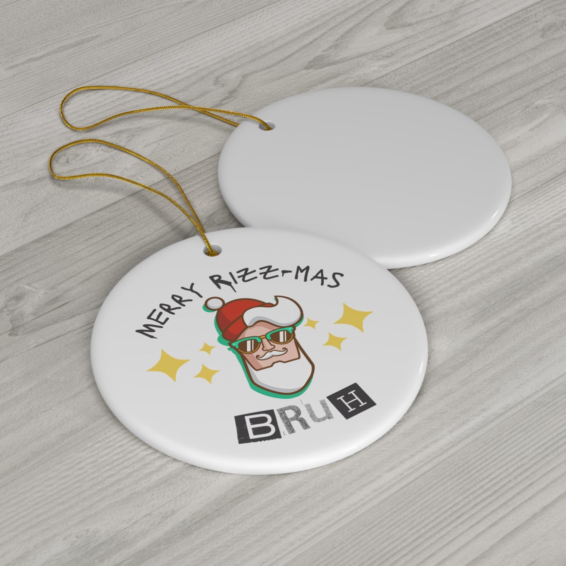 Merry Rizz-mas Bruh Gen Z Ornament, Funny Gift for Teen Boy, Son ...