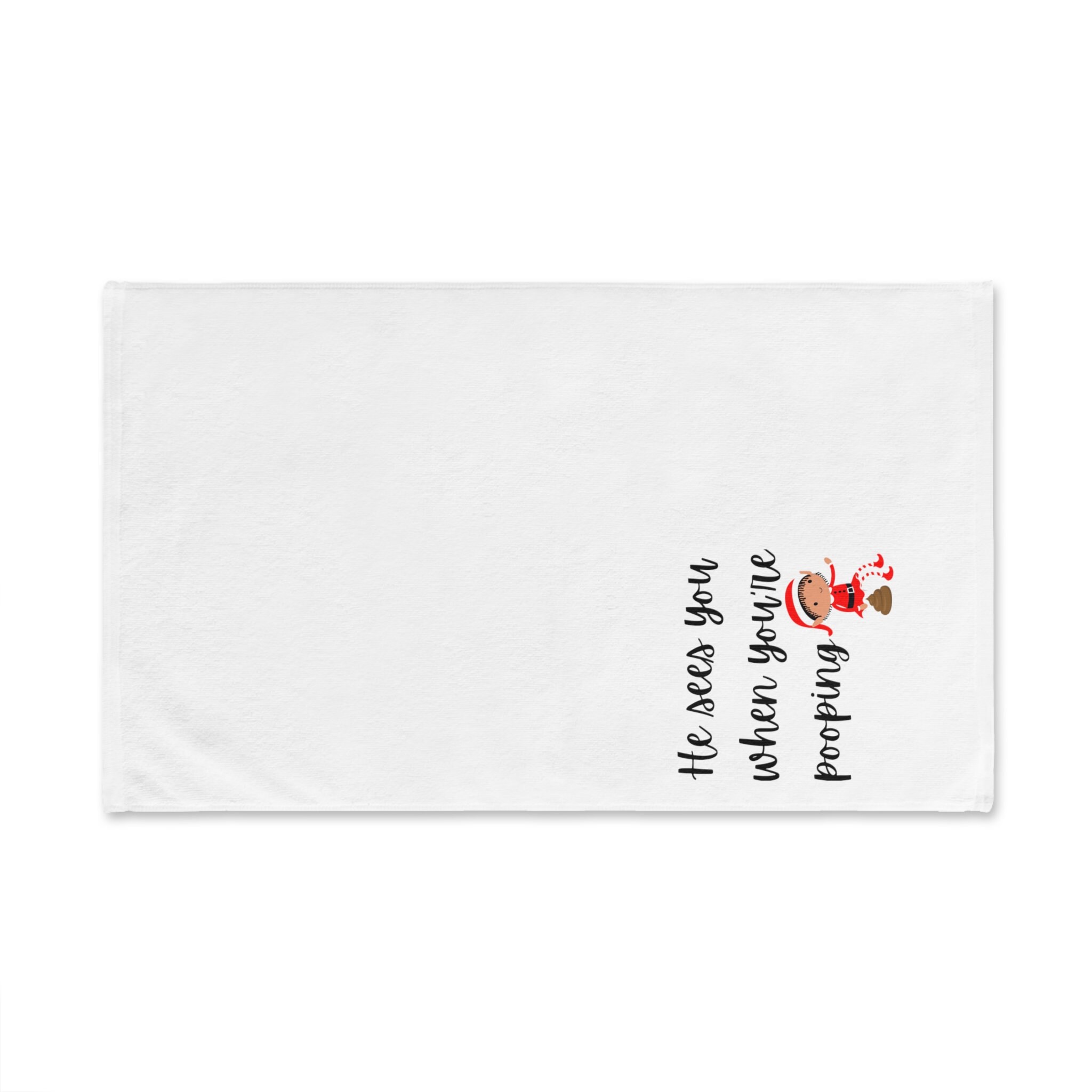 Hilarious Pooping Elf Bathroom Hand Towel, Funny Christmas Bathroom ...