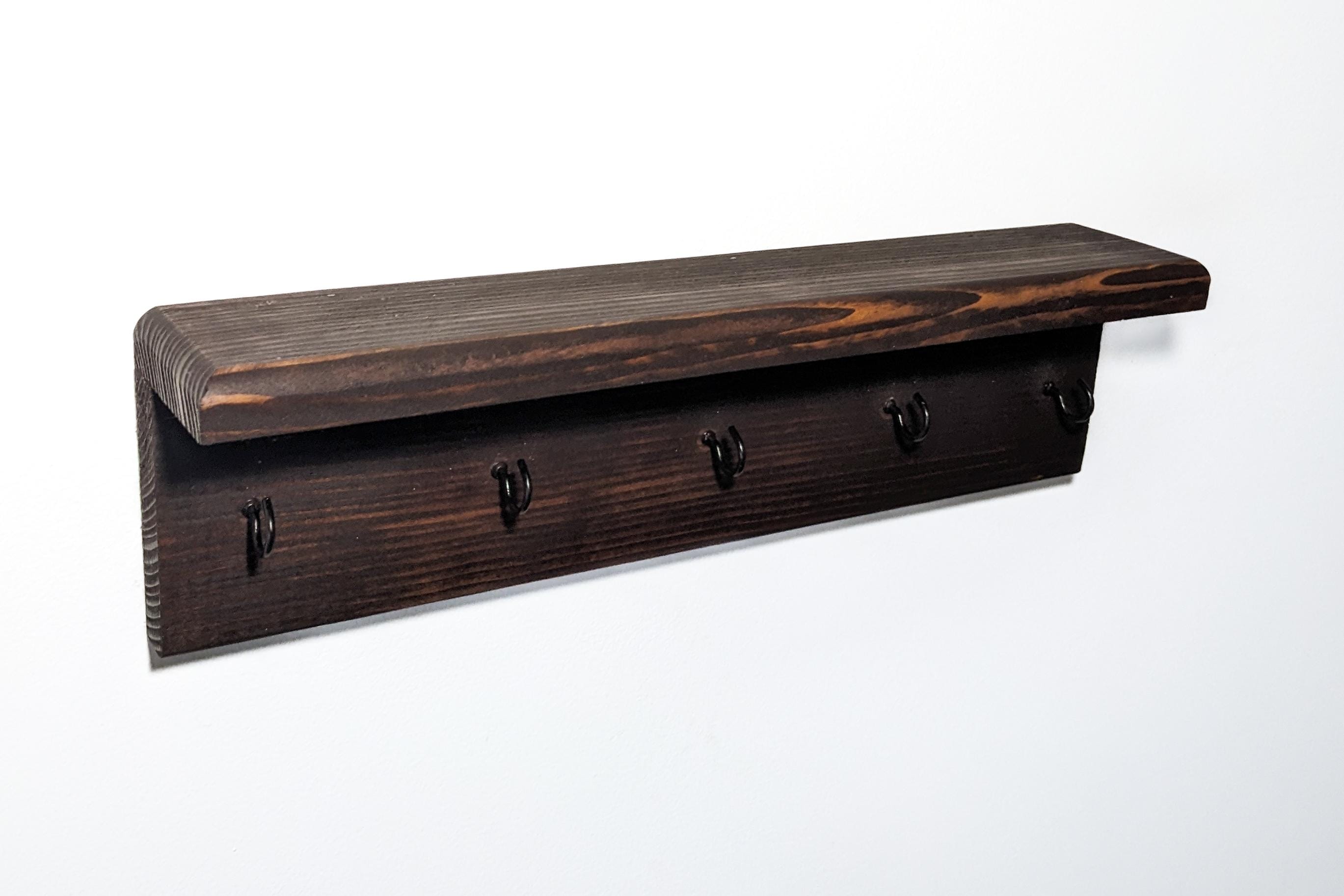 Simple Wooden Key Holder W/ Shelf - Etsy