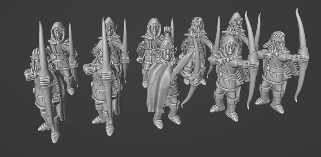 Wood Elves, Archers, Oldhammer, Ystlund Miniatures 10 to 20 Miniatures ...