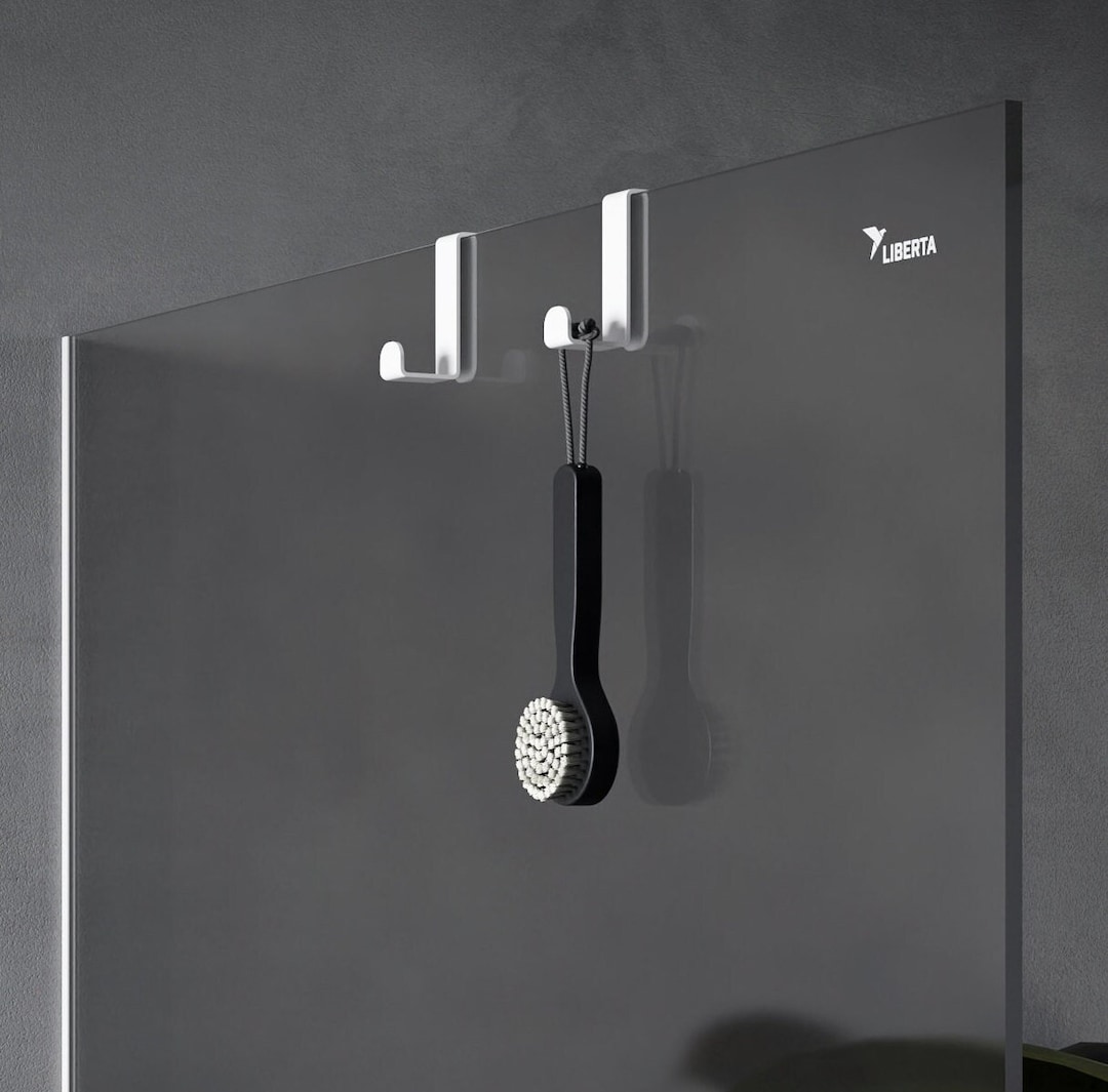 Sleek Shower Glass Hook and Stainless Steel Bathroom Hooks - Modern ...