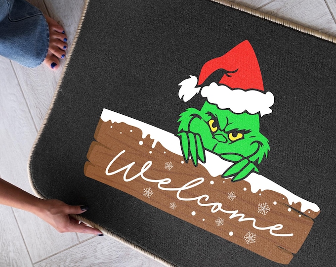 Grinch Welcome Sign Cnc, Laser and Cricut Digital Cut File DXF, SVG ...