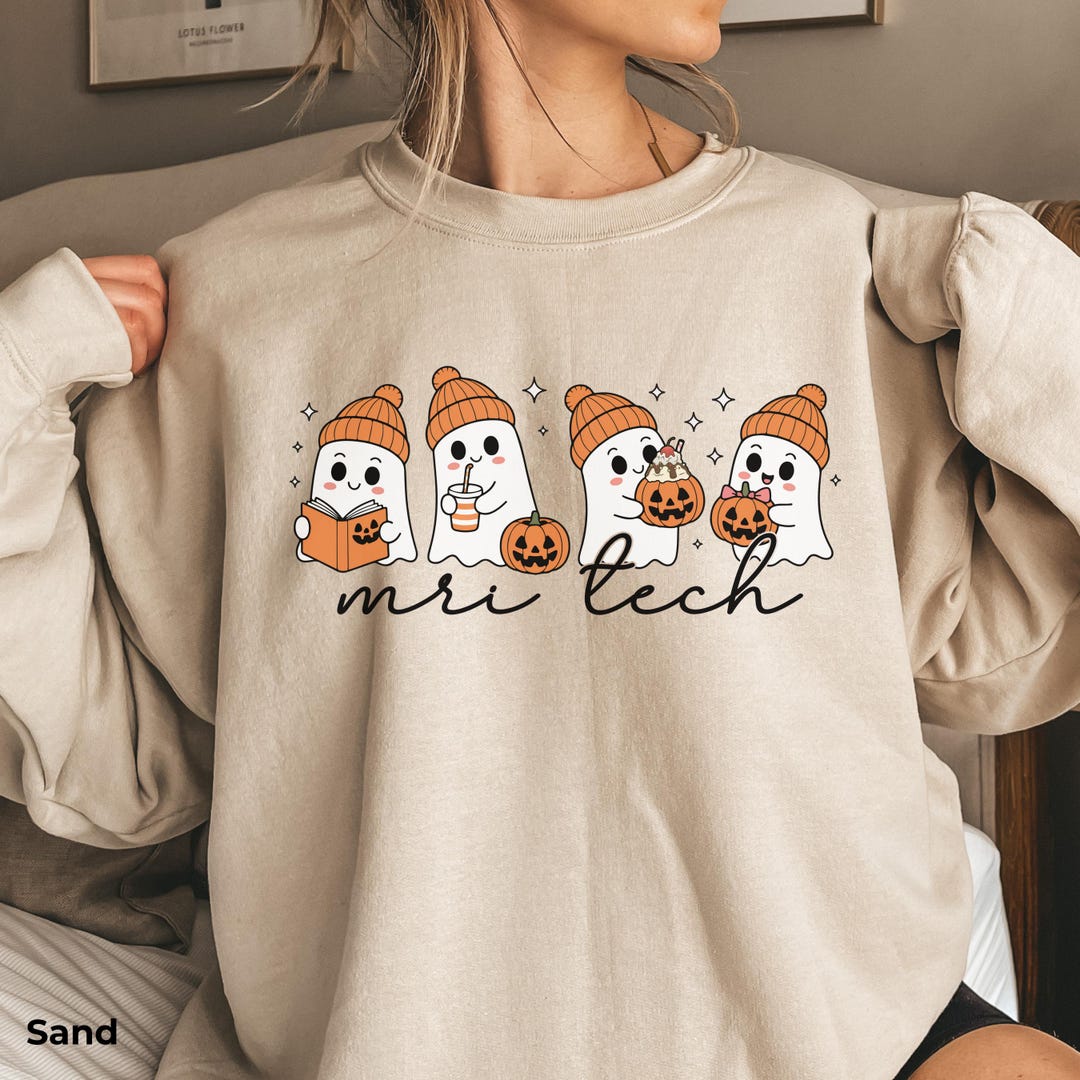 MRI Tech Halloween Shirt, Spooky MRI Tee, Rad Tech Gift, Ghost Pumpkin ...