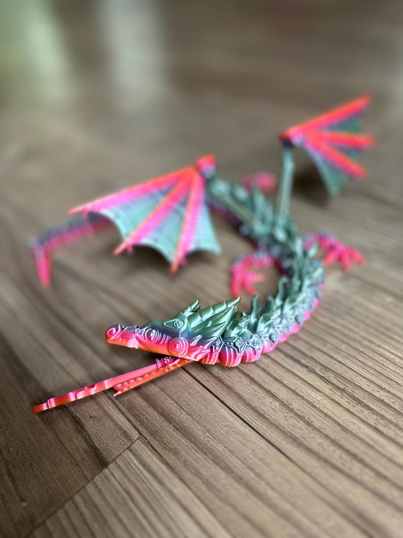 3D Printed Articulated Mechanic Dragon - Mech 3D Dragon - 3D Dragon ...