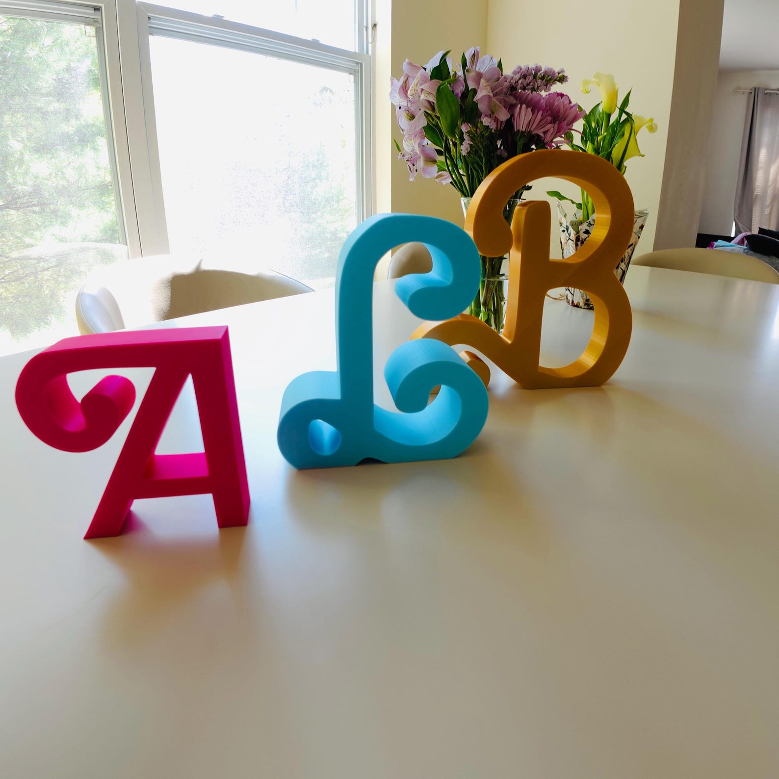 3D Printed LARGE Letter or Number Free-standing - Sing - Gift - Decor ...