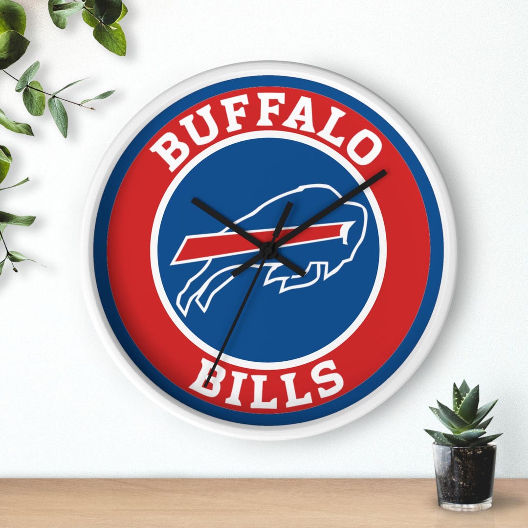 Buffalo Bills Wall Clock, NFL Football Team Decor, Sports Fan Gift ...