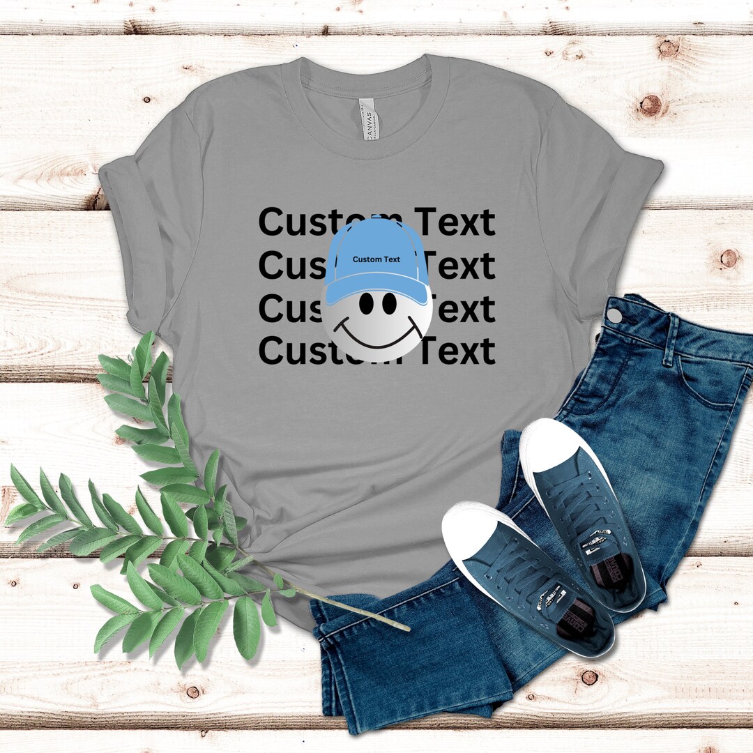 Custom Smiley Face Tshirt, Custom Smiley Face Shirt, Custom Happy Face ...