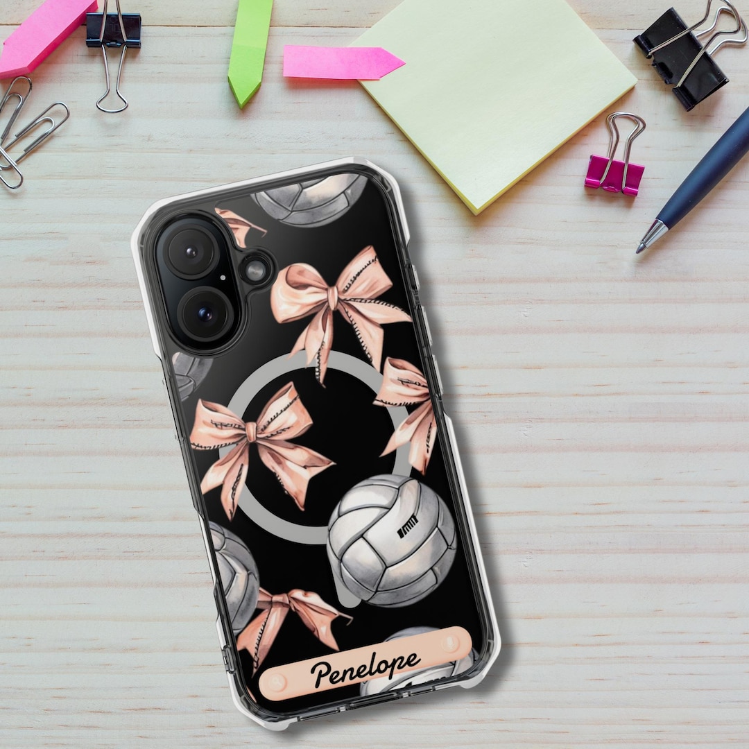 Personalized Coquette Volleyball iPhone Case | Magsafe Clear Cover - Etsy