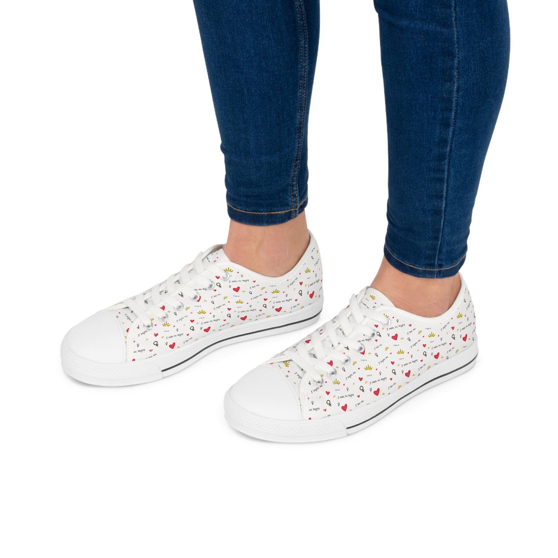 Positive Affirmation Women's Sneakers, Motivational Low Top Shoes ...