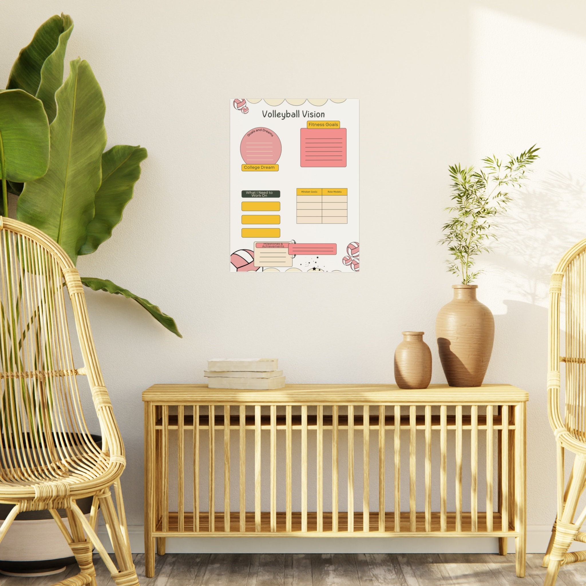 Volleyball Vision Board | Athlete Goal Tracker - Etsy
