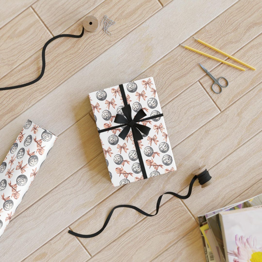Volleyball Wrapping Paper, Custom Sports Gift Wrap for Holidays ...